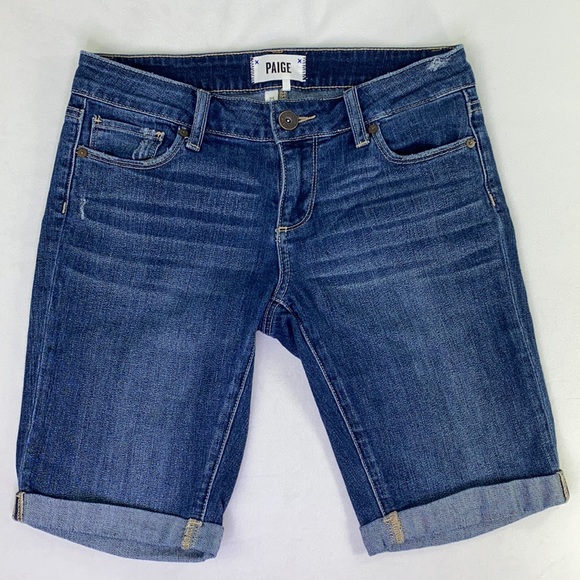 PAIGE | Shorts | Paige Jax Knee Short Distressed Bermuda Shorts | Poshmark
